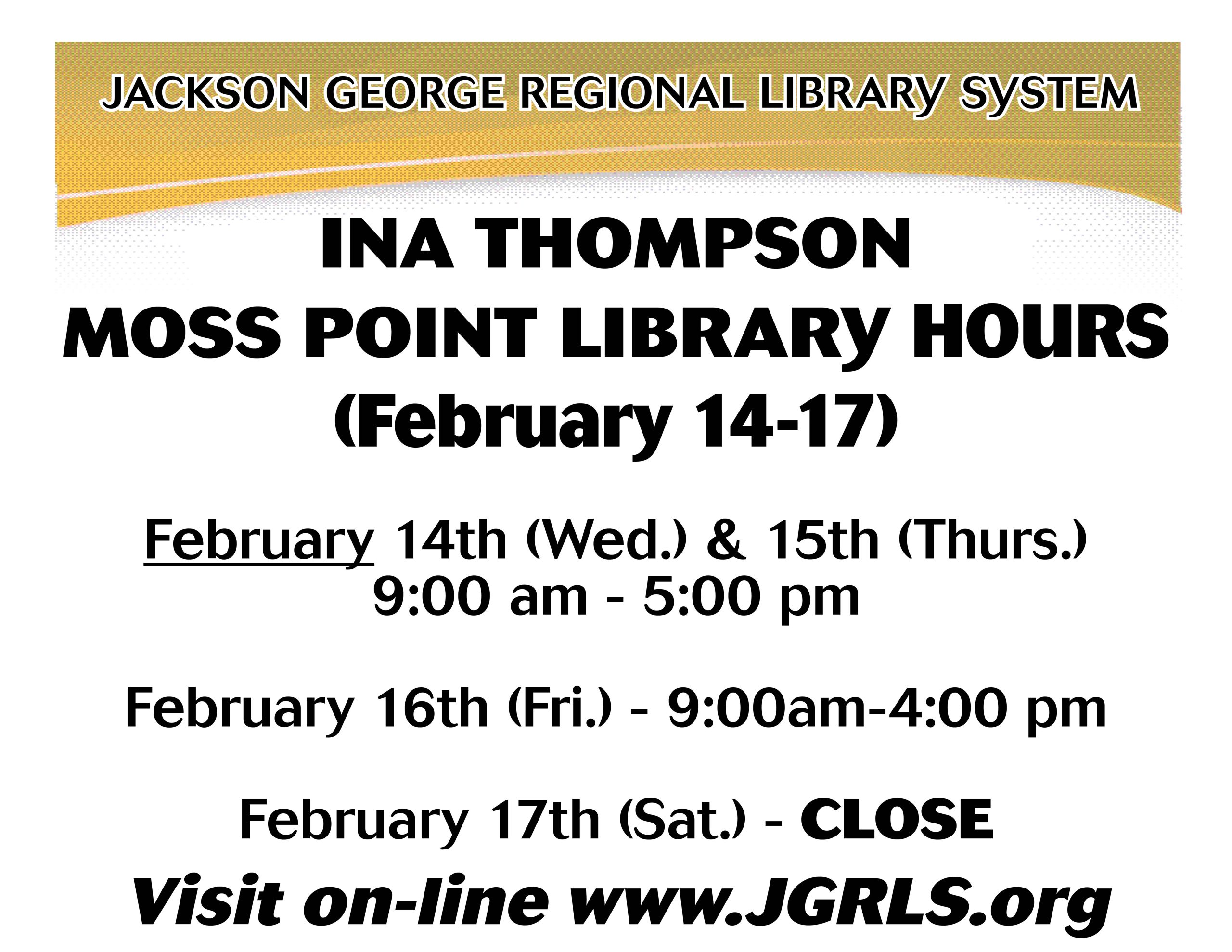 Ina Thompson Moss Point Library - Jackson-George Regional Library System