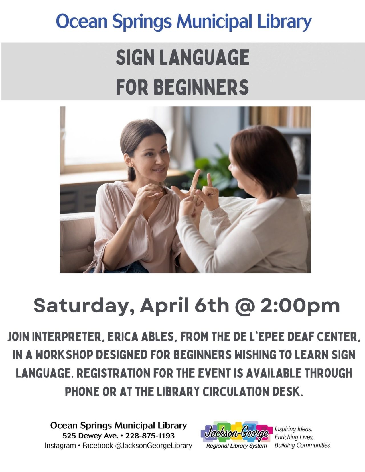 Ocean Springs Events - Jackson-George Regional Library System