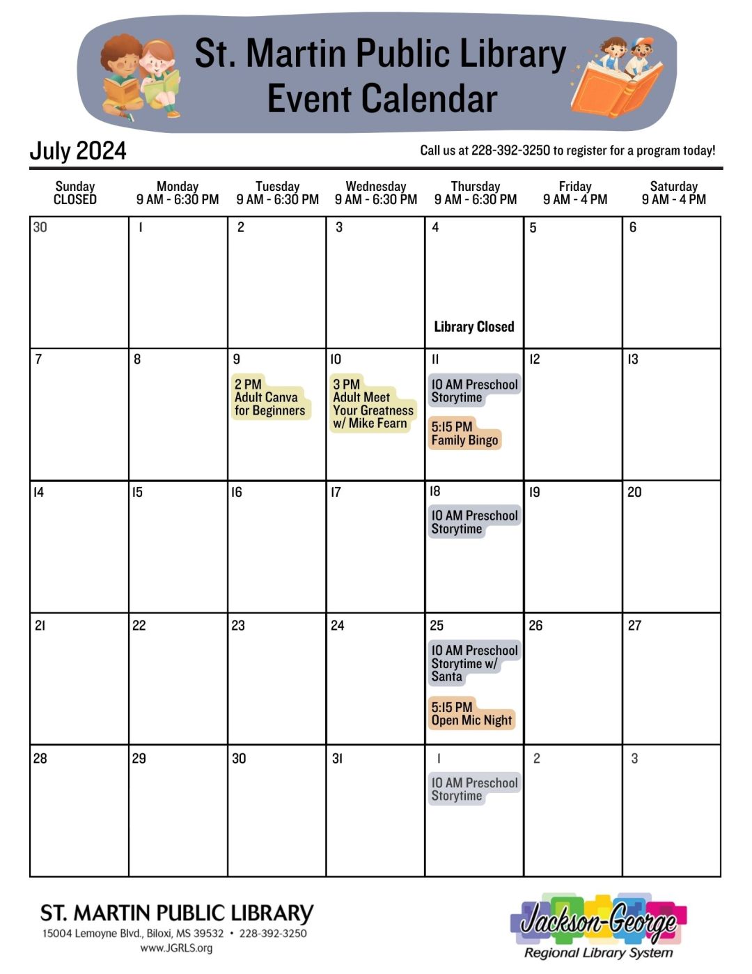 St. Martin Events - Jackson-George Regional Library System