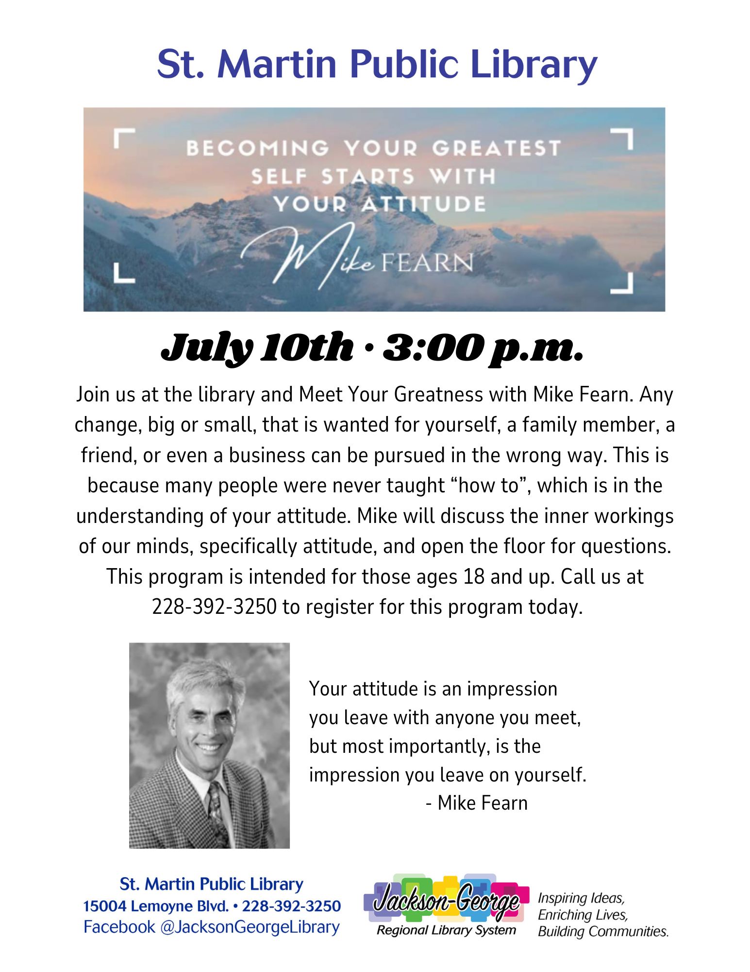 St. Martin Events - Jackson-George Regional Library System